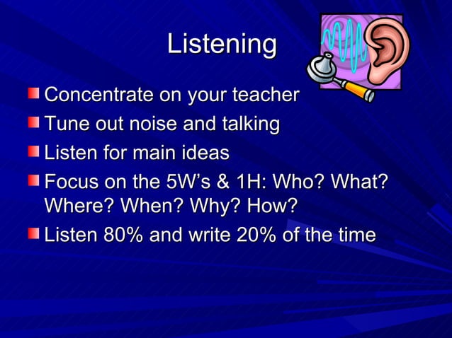 Note taking and study skills | PPT | Education