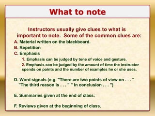 Note Taking and Study Techniques | PPTX