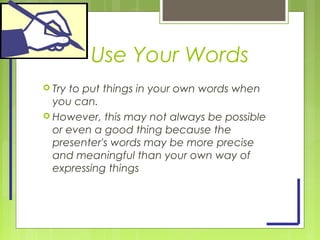 Note taking basics (updated) | PPT