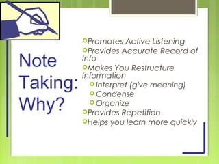 Note taking basics (updated) | PPT