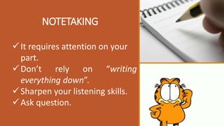 NOTETAKING (Developmental Reading) | PPTX