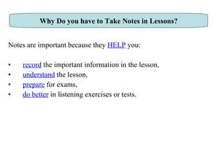 Note taking driving license | PPT