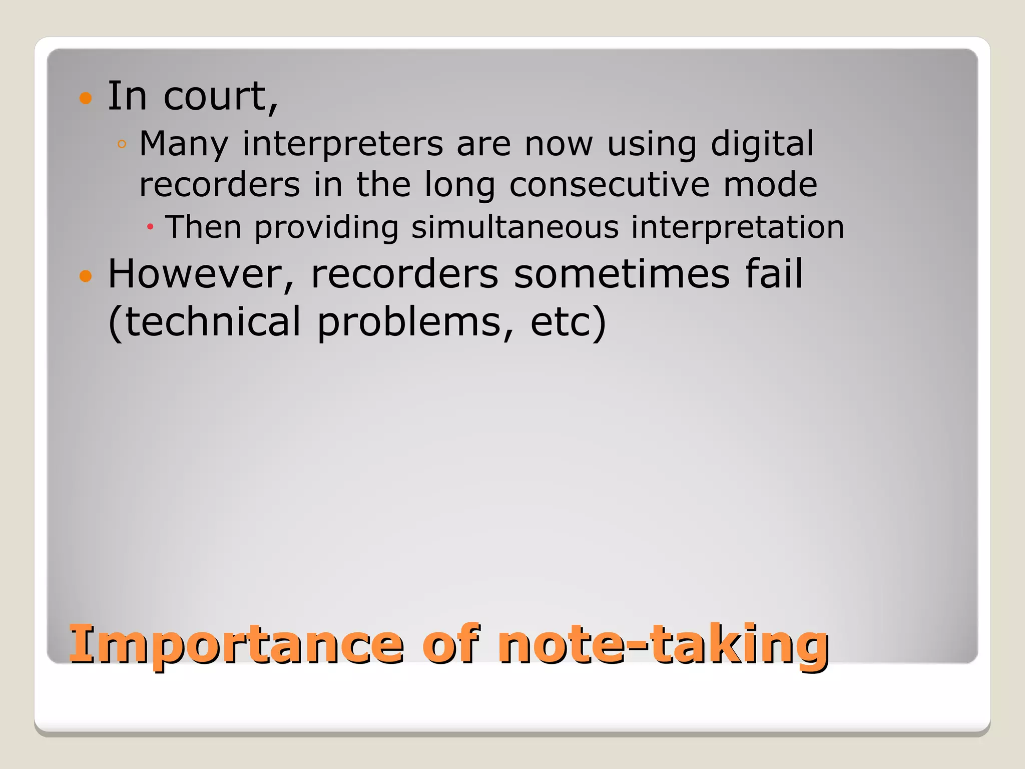 Note taking for consecutive interpreting | PDF