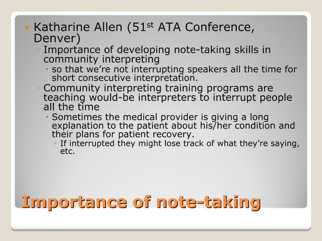 Note taking for consecutive interpreting | PDF