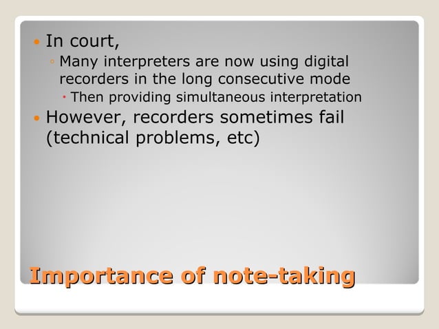 Note taking for consecutive interpreting | PDF
