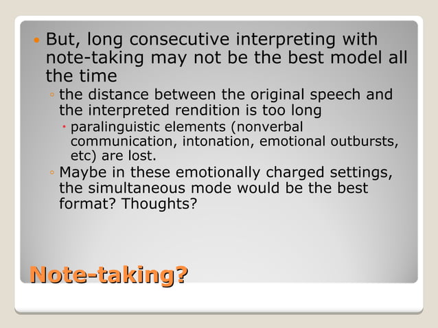 Note taking for consecutive interpreting | PDF
