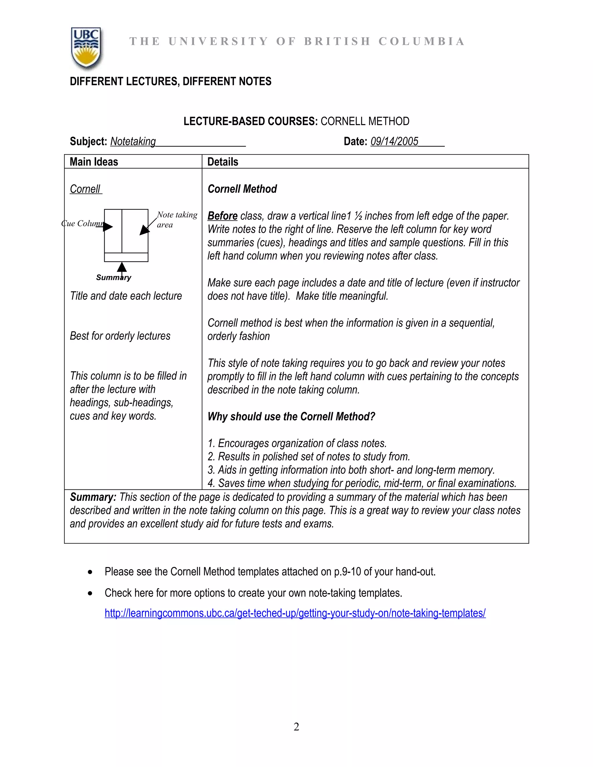 notetaking_handout(goerzen 2011) | DOC