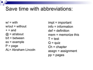 Notetaking Methods | PPT