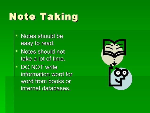 Note Taking Power Point | PPT