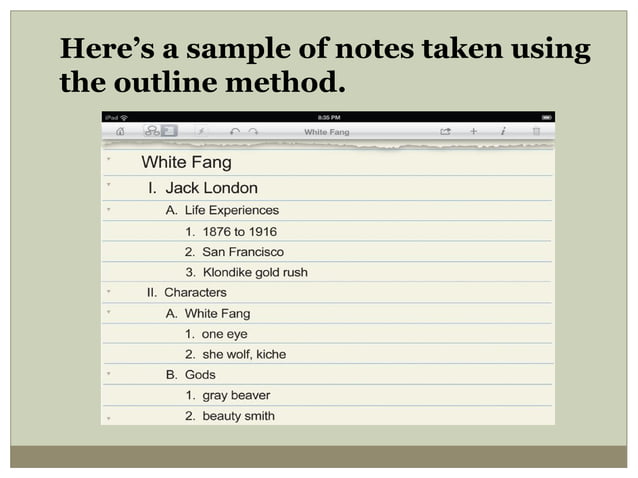 Note Taking Secondary Level Essay Writing | PPTX