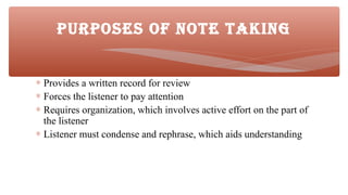Note taking ppt by Sagar S Mandhare | PPT