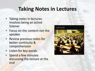 Note Taking & Reading Strategies | PPTX