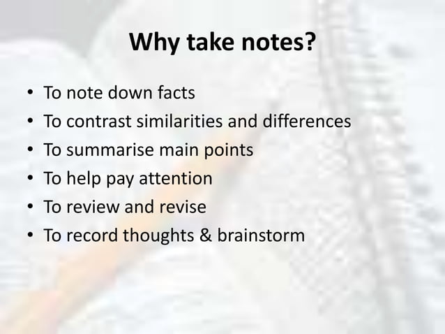 Note Taking & Reading Strategies | PPTX