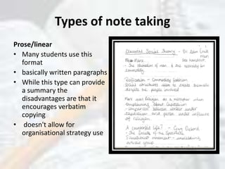 Note Taking & Reading Strategies | PPTX