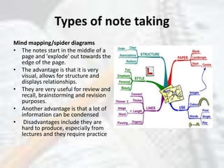 Note Taking & Reading Strategies | PPTX