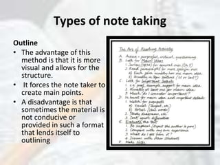 Note Taking & Reading Strategies | PPTX