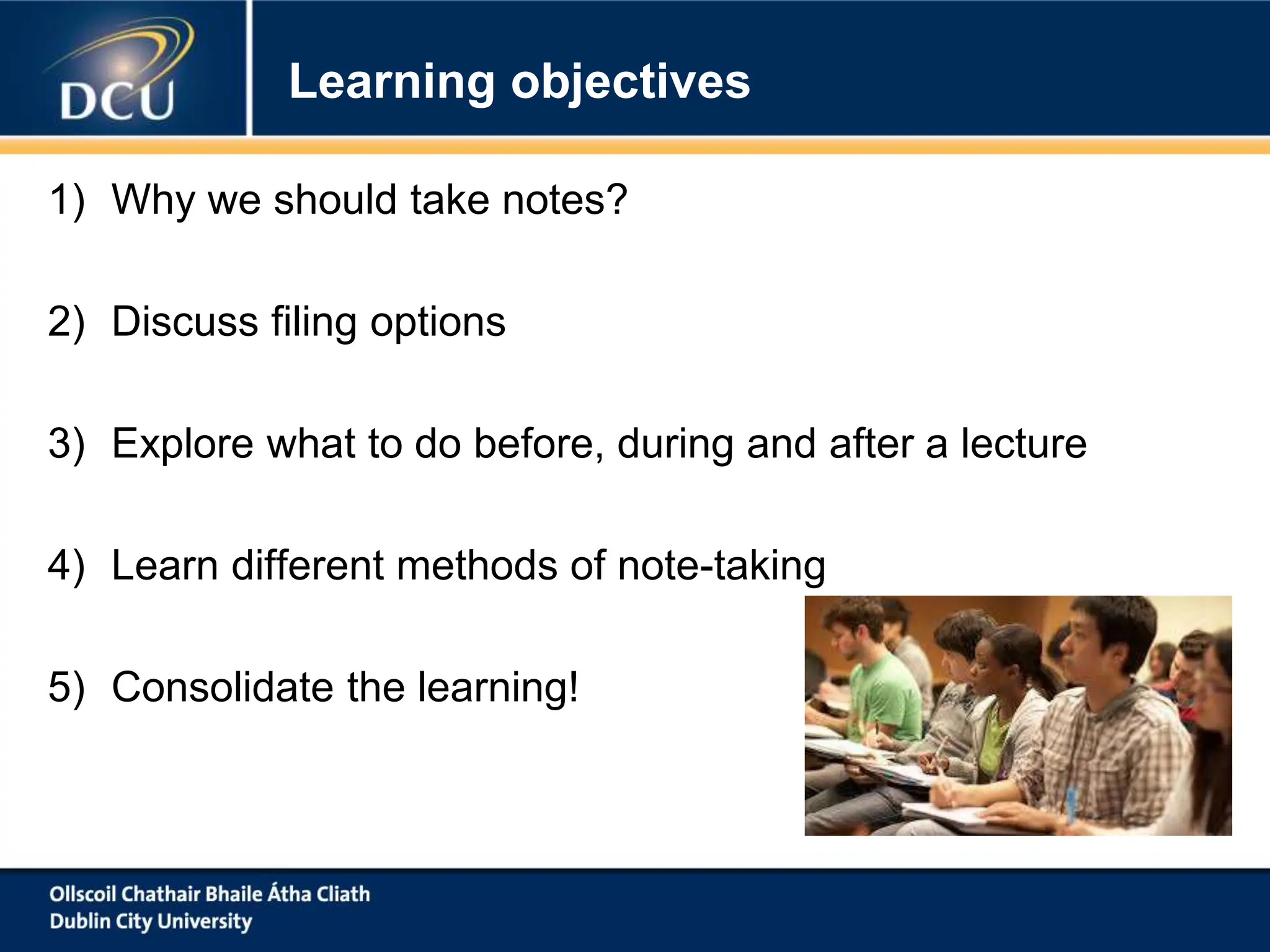 Note Taking Presentation for University Students | PPT