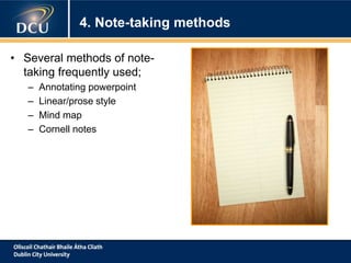 Note Taking Presentation for University Students | PPT
