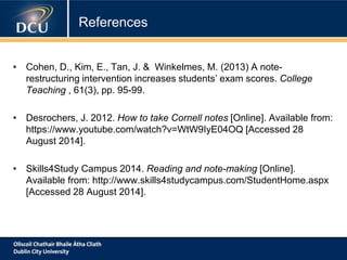 Note Taking Presentation for University Students | PPT