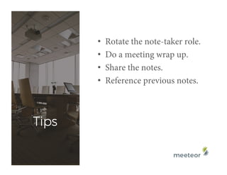 Effective Meeting Notes Can Make Your Meetings More Productive | PDF