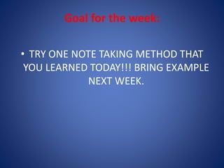 Note taking Strategies | PPTX