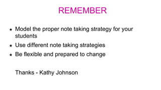 Best Note Taking Strategies to use for Students | PPT