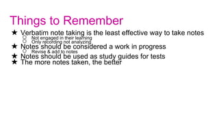 Best Note Taking Strategies to use for Students | PPT