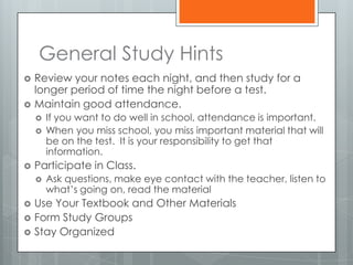 Note taking & study skills | PPTX