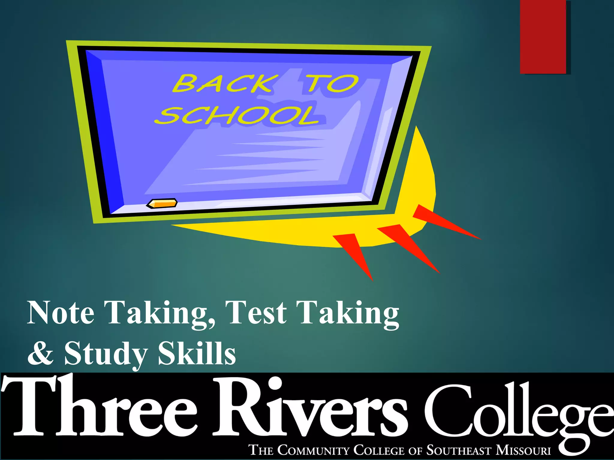 Note taking test taking and study skills | PPT