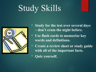 Note taking test taking and study skills | PPT