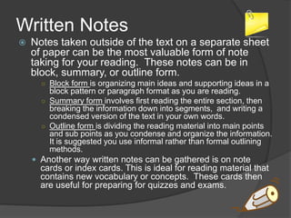 Note Taking Tips and Strategies | PPTX