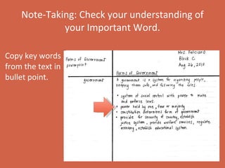 Note taking (part 2) | PPT