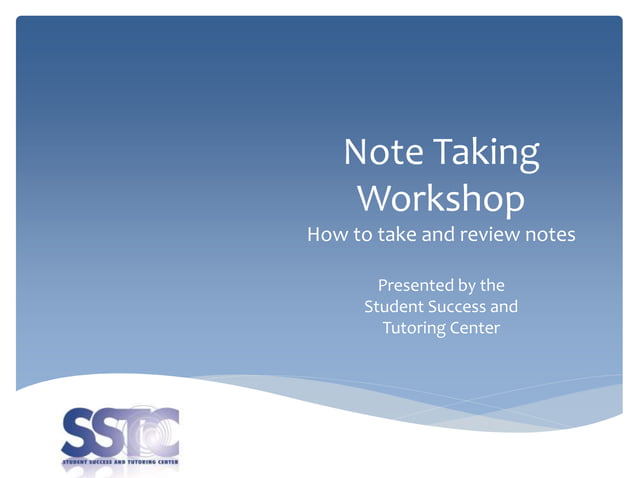 Note Taking Workshop | PPTX