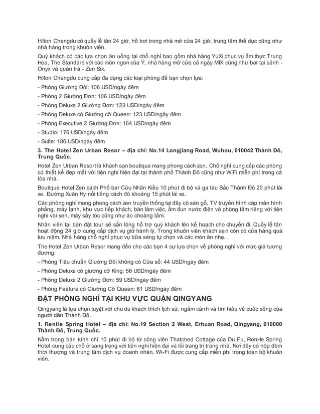 Note lai nhung noi luu tru hop ly cho chuyen du lich den Thanh Do ( Trung Quoc ) | DOCX