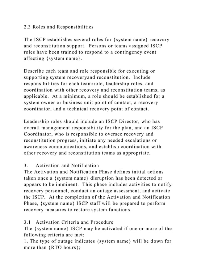 NOTE This sample template is provided to address NIST SP 800-53 s.docx | Computing | Technology ...