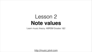 Music theory ABRSM Grade 1: what are notes? | PDF