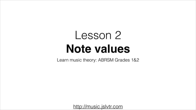 Music theory ABRSM Grade 1: what are notes? | PPT