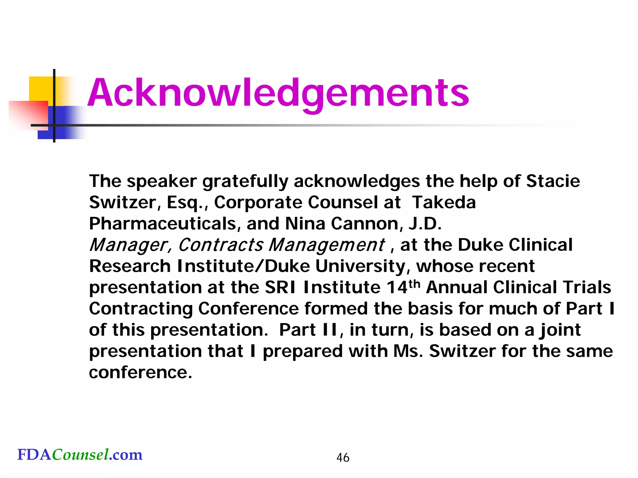 Understanding Contracts in the Clinical Research Process | PDF