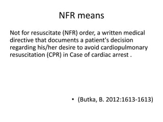 Not for resusitate | PPTX