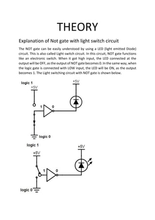 Digital logic, an inverter or NOT gate | PDF | Home Appliances | Home ...
