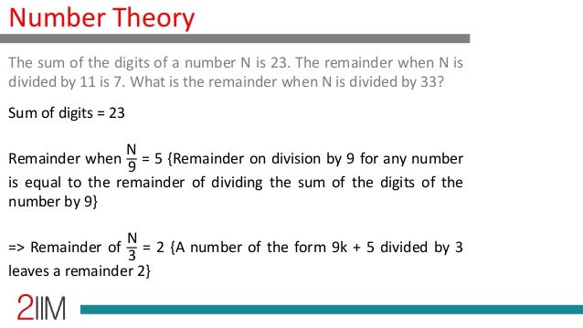 Remainders - Sum of digits