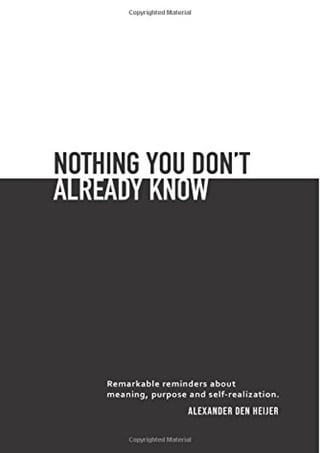 Nothing you don t already know: Remarkable reminders about meaning ...