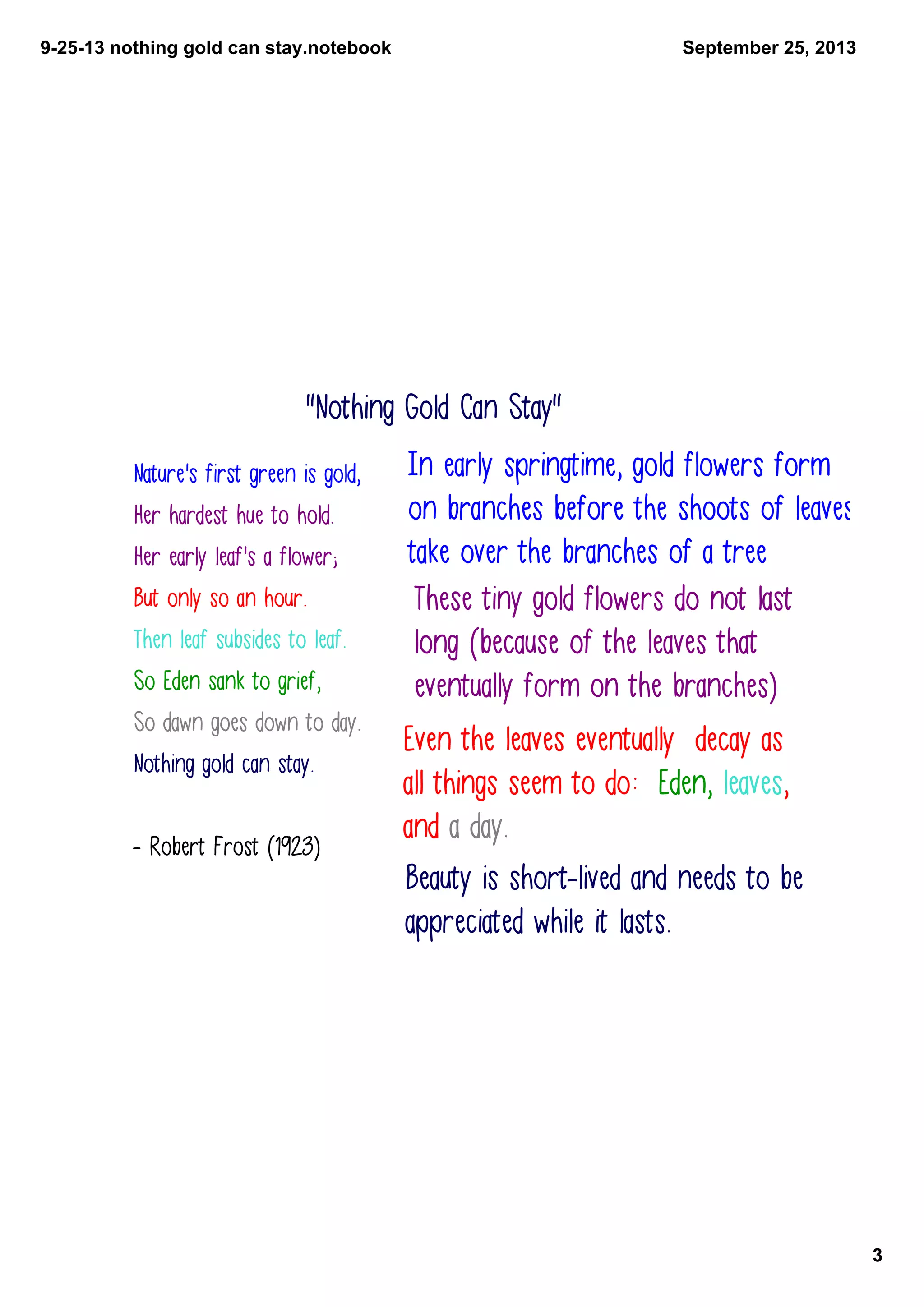 Nothing gold can stay | PDF