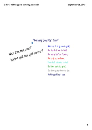 Nothing gold can stay | PDF