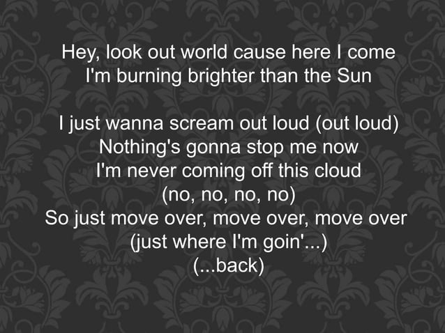 Nothing’s gonna stop me now | PPT