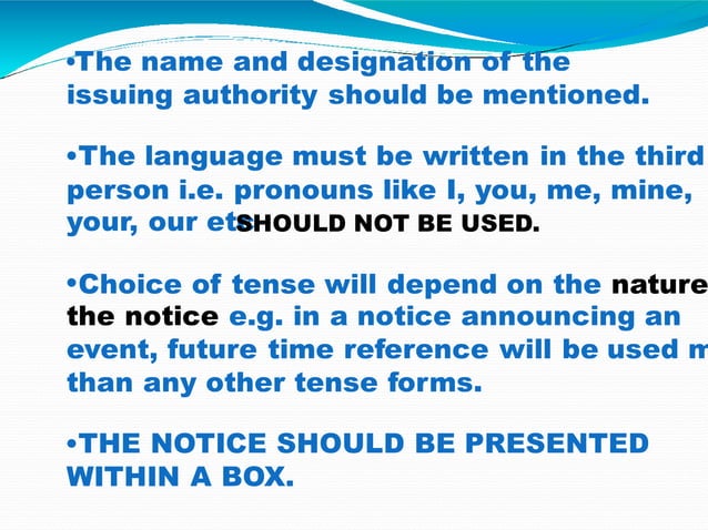 everything about NOTICE | PPT