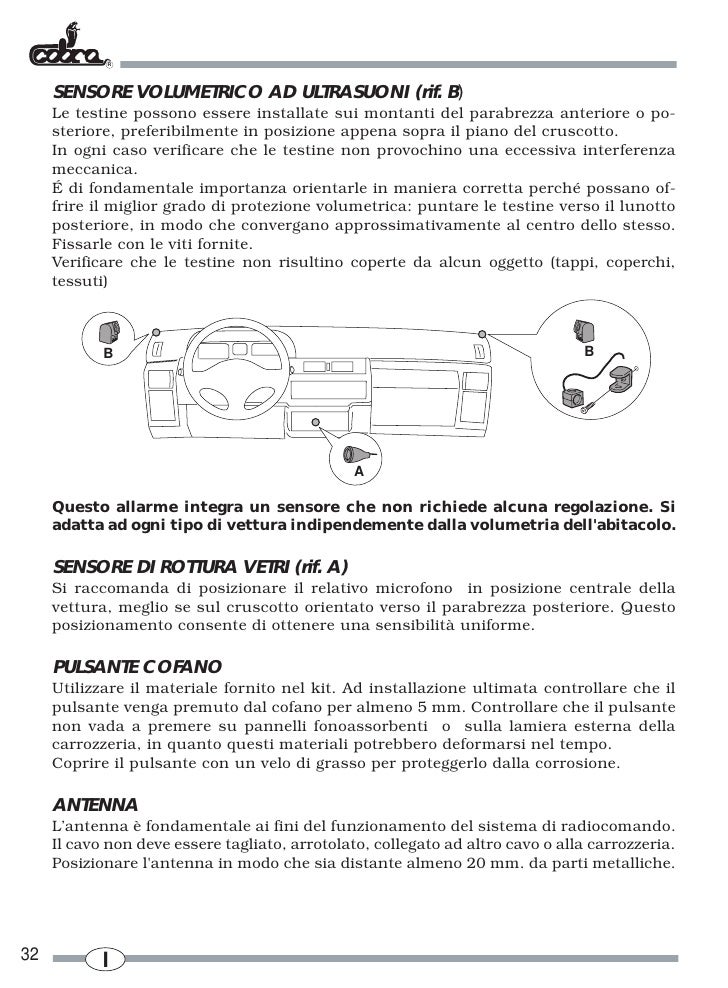Manuale Installazione Antifurto Cobra Car - pocketxsonar