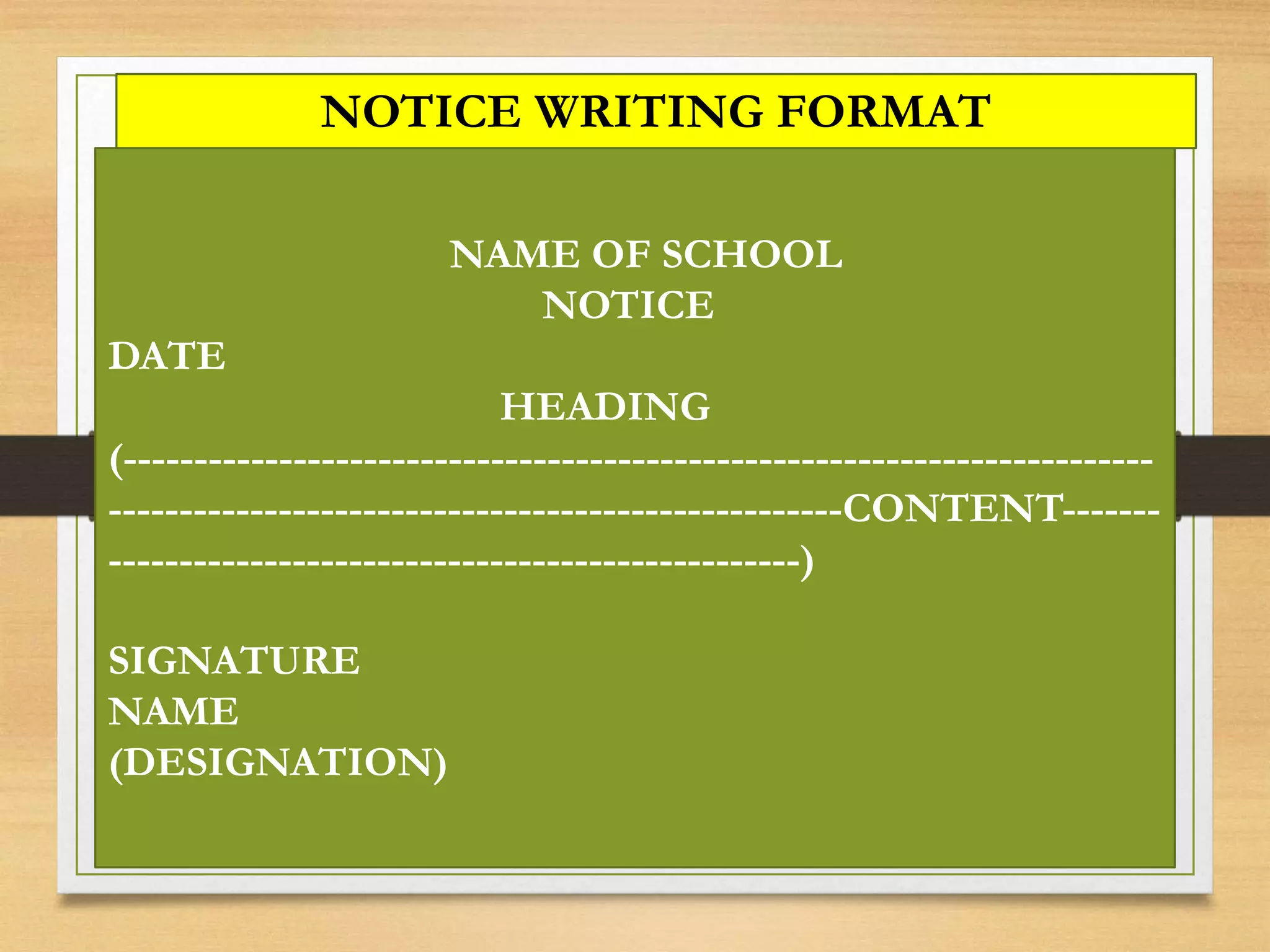 Notice writing | PPTX