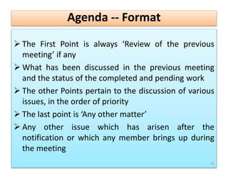 Notice, Agenda & Minutes - The Fundamentals | PPTX