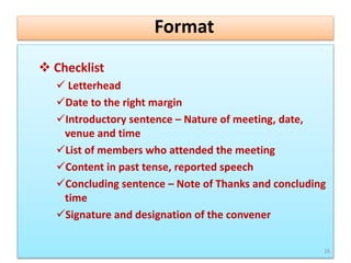 Notice, Agenda & Minutes - The Fundamentals | PPTX